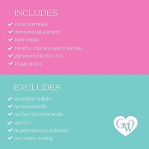 Premium Unicorn Conditioner by Glimmer Wish, Vanilla Cotton Candy Scent, Dermatologist Tested, Sulfate & Sulfite Free, Gluten & Paraben Free, PEG & EDTA Free, 100% Vegan, Coconut & Macadamia Seed Oil, Aloe Leaf Juice, 12 Fl Oz