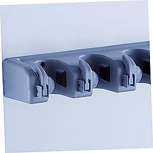 ABOOFAN Organizer Wall Mounted Hanger Mop Clip Mop Rack Storage Storage Rack Mop Clip Mop Hanging Storage Mop Mounted Shelves for Storage Multi-Purpose Holder Hook Tool Blue