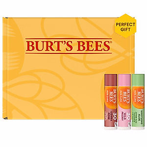 Burt's Bees SPF Lip Balms - 3 Pack Includes SPF 30 Tinted Lip Balms (2) & Soothing Aloe Lip Balm (1) with Aloe Vera, Coconut Oil & Shea Butter to Moisturize Dry Lips & After Sun Care