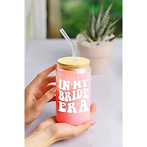 NewEleven Bridal Shower Gifts - Wedding Gifts For Bride - Bride To Be, Bachelorette Party, Engagement Gifts For Women - Bride Gifts For Bride To Be, Fiancee, Wifey, Her - 16 Oz Coffee Glass