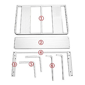 Ninetonine Alumimum Microwave Oven Wall Mount Double Deck Shelf With Hooks Silver