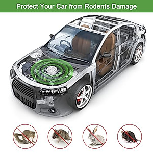 4 Pack Rodent Repellent for Car Engines, Peppermint Oil to Repel Mice and Rats, Mouse Repellent Keep Rodents Out of Car Rat Repellent for House Mice Repellent Outdoor