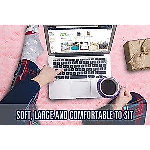 YOH Fluffy Pink Area Rugs for Bedroom Girls Rooms Kids Rooms Nursery Decor Mats 2.6’x5.3’