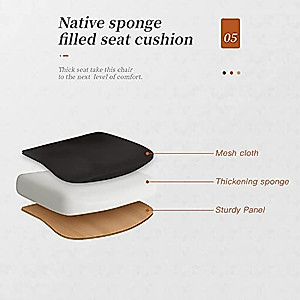 BestOffice Desk Chair for Office which is Ergonomically Made with Cushion, Armrest & Lumbar Support, Nylon (Black)