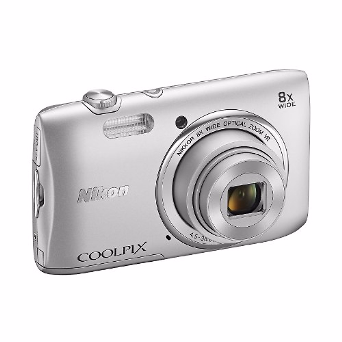 Nikon COOLPIX S3600 20.1 MP Digital Camera with 8x Zoom NIKKOR Lens and 720p HD Video (Silver) (Discontinued by Manufacturer)