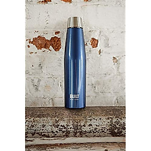 BUILT Perfect Seal Vacuum Insulated Water Bottle, 540 ml, Navy
