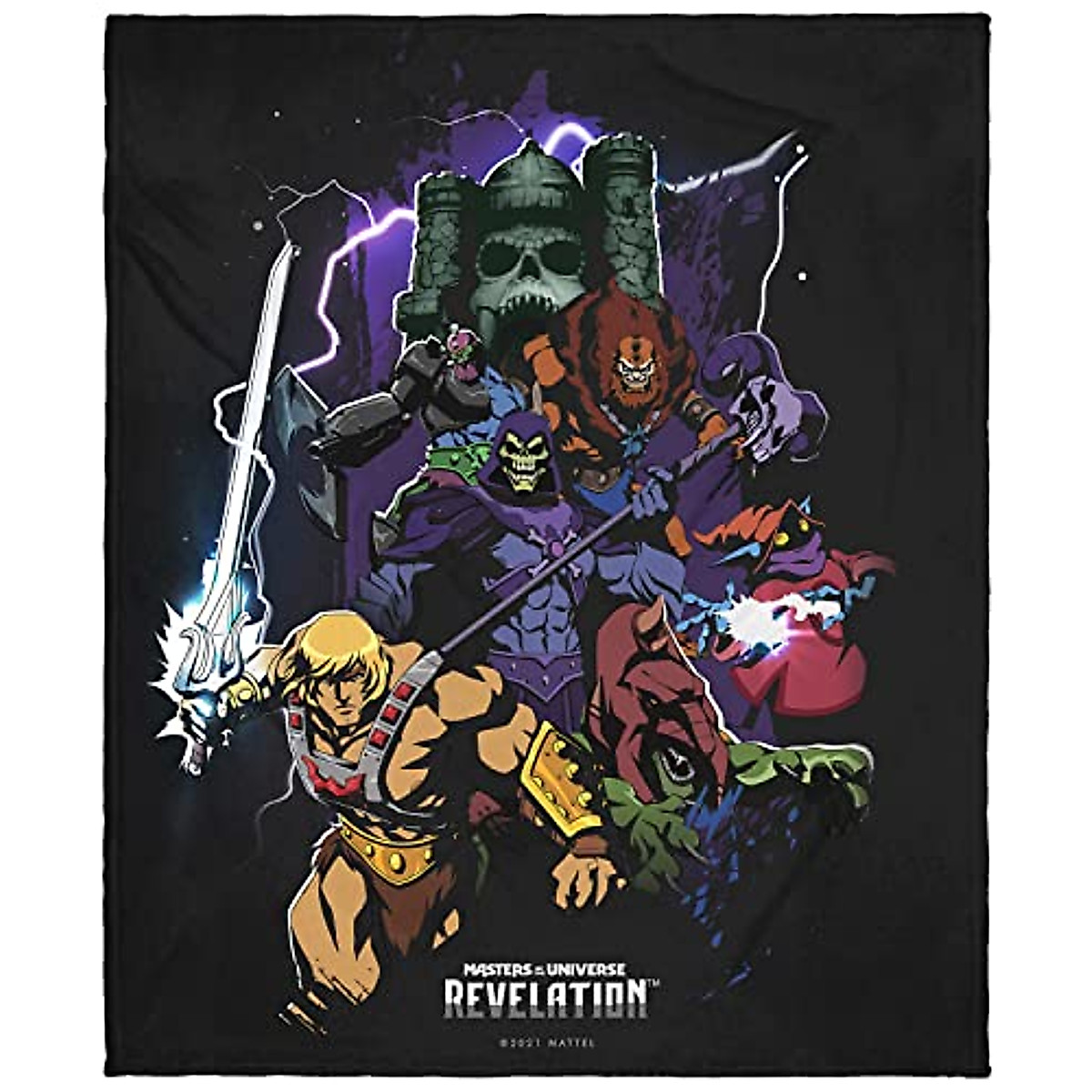 INTIMO Masters of The Universe Revelation Poster Super Soft and Cuddly Plush Fleece Throw Blanket