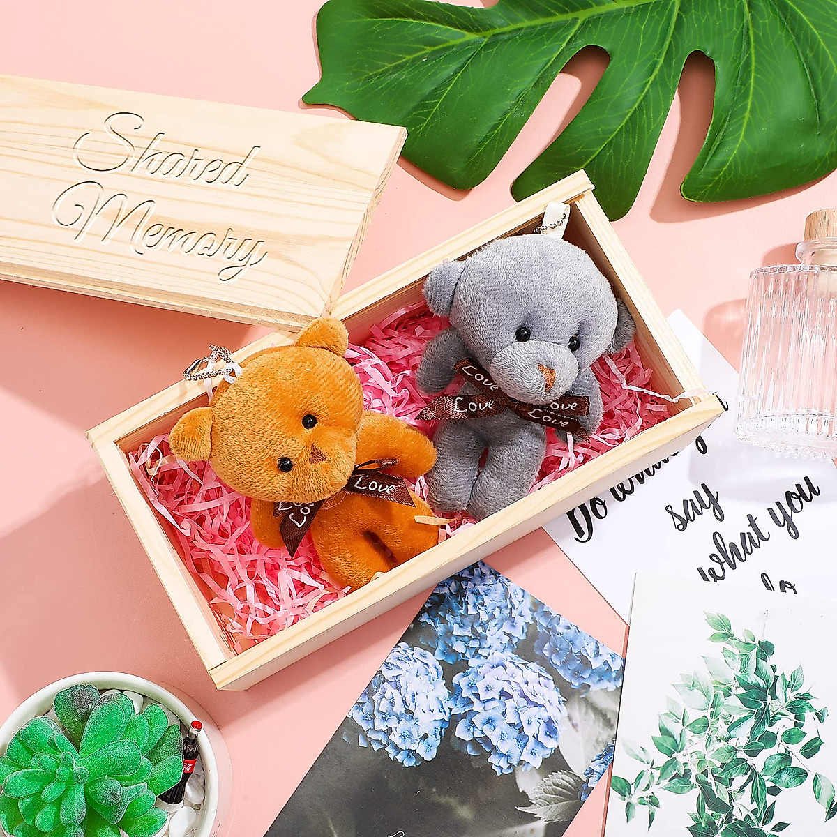 3 Pieces 7.87 x 3.94 x 3.15 Inch Unfinished Wood Box with Sliding Lid, Small Wooden Storage Crates Container Empty Gift Boxes Pencil Box for Crafts Project Hobby Wood