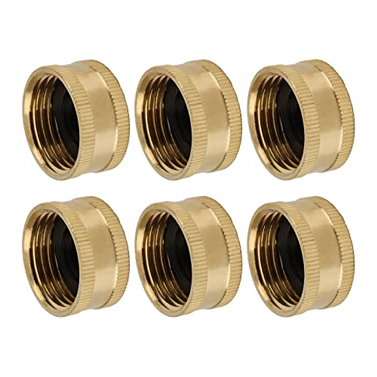 AUTOKAY Universal Solid Brass Refill 1 LB Propane Bottle Gas Tank Cylinder Sealed Protect Cap for Outdoor Camping - 6 Pack