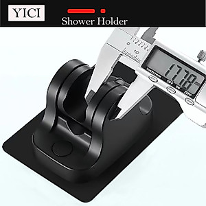 YICI Handheld Shower Bracket Shower Head Holder No Drilling Strong Adhesive Hand Shower Holder Angle Adjustable(Standard Black)