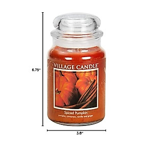 Village Candle Maple Butter and Spiced Pumpkin Large Glass Apothecary Jar Scented Candles