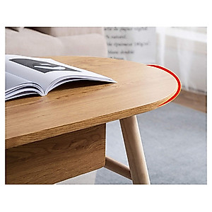 Solid Wood Coffee Table with Drawer Storage Simple Modern End Table for Living Room Bedroom Living Room Bedroom Tea Table (Color : Wood Color)