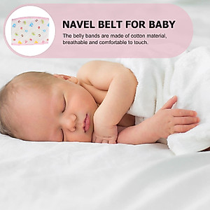 Healifty 3Pcs Baby Umbilical Hernia Belt Baby Belly Button Cord Band Infant Belly Wrap Adjustable Navel Belly Band Pink