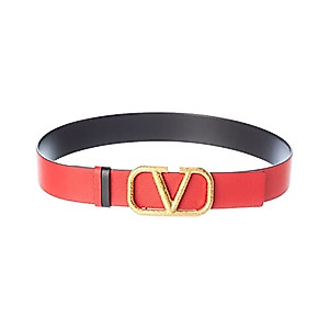 Valentino Vlogo 40Mm Reversible Leather Belt, 80, Black