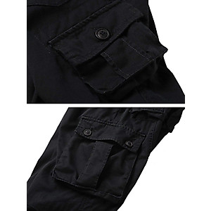 XNMAYA Cargo Pants for Women, Military Army Camo Combat Trousers,Work Camping Hiking Casual Pants with Pockets Black US 2