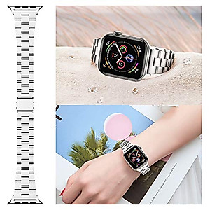 Fitlink Slim Stainless Steel Metal Band for Apple Watch 38/40/41/42/44/45/49mm, Apple Watch Band for Apple Watch Series Ultra Apple Watch Series 8 7 6 5 4 3 SE
