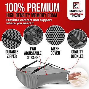 FORTEM Chair Seat Cushion (Mesh, Grey) + Lumbar Support