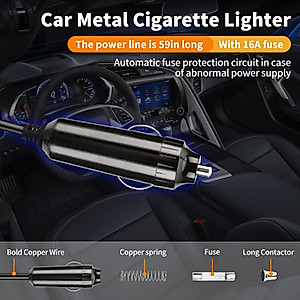 BESWORLDS Car Heater, 12V 150W Windshield Defogger Defroster Car Heater Fast Heating & Cooling 2 in 1 Modeswith That Plugs into Cigarette Lighter, Black Car Heater