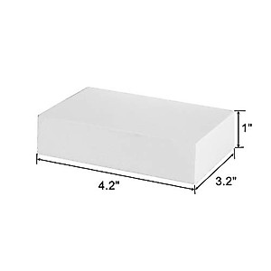 Ni Hao Decor Small Floating Shelves Wall Mounted Showcase Display Shelves with Invisible Brackets for Bedroom Living Room Bathroom Dressing Table Set of 5 White
