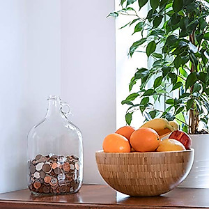 Glass Money Jar - 1 US Gallon - Holds Over $2,000 in $1 Coins!