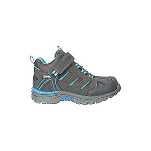 Mountain Warehouse Drift Junior Kids Hiking Boots - Waterproof Shoes Grey Kids Shoe Size 12 US