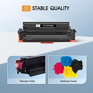 Cool Toner 4PK Compatible for HP 410X 410A CF410X CF410A M477FDW Toner Cartridge for HP Laserjet Pro MFP M477fdw M477fnw M477fdn Pro M452dn M452dw M452nw Toner Ink Printer - Black Cyan Yellow Magenta