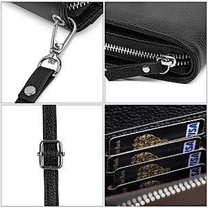 Pearl Angeli Small Crossbody Bags for Women Genuine Leather Shoulder Bag with RFID Credit Card Holders