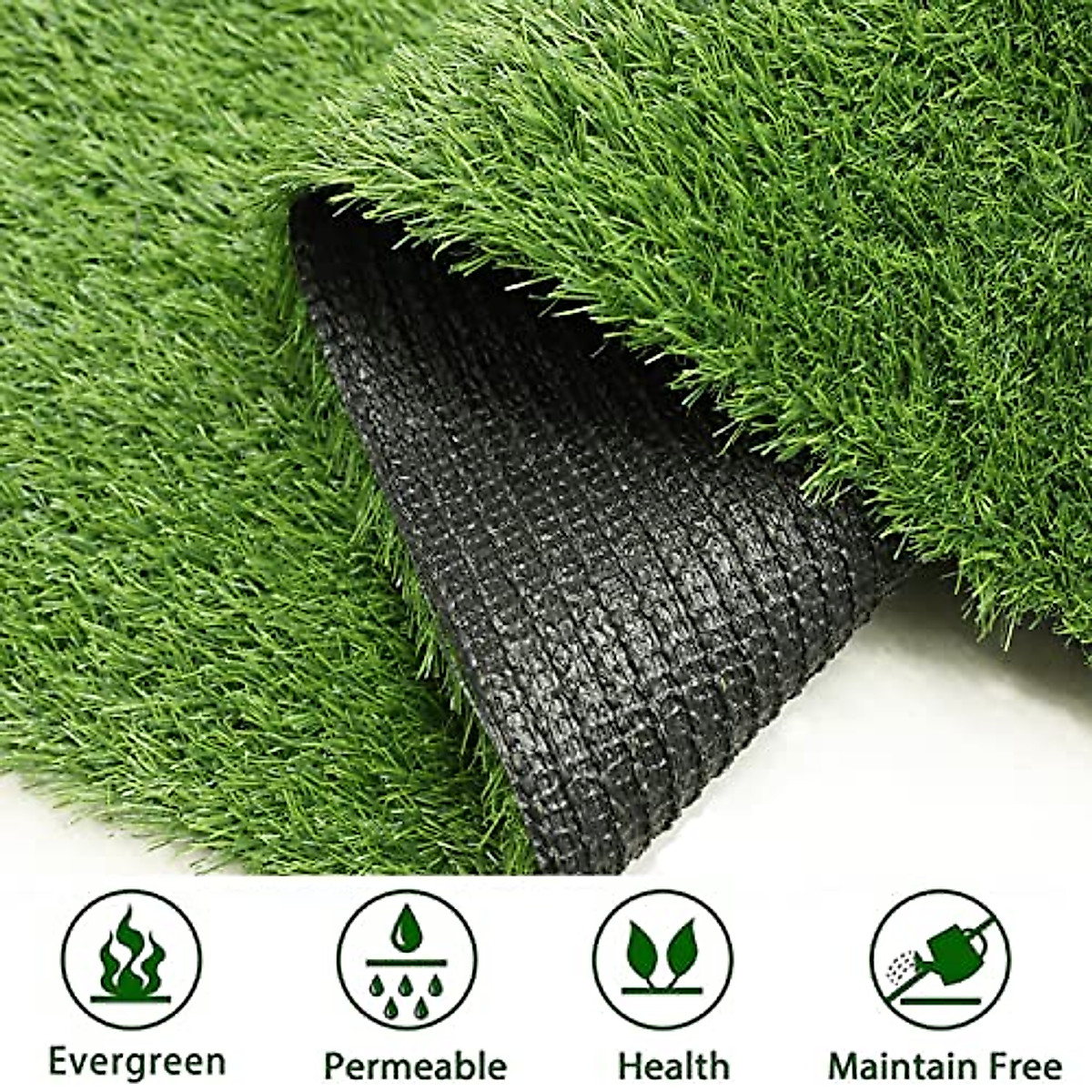 Falflor Artificial Grass Turf 2.3FTx3.3FT Realsitic Synthetic Grass Rug Fake Grass Turf Doormat Grass Pet Pads for Dogs Indoor Outdoor Grass Rug for Patio Balcony Garden Deck