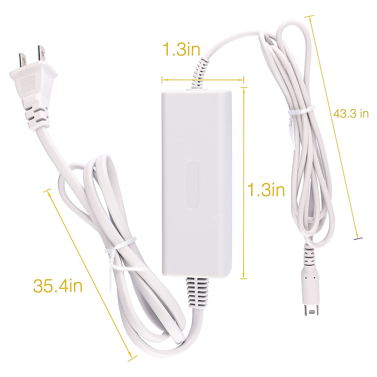 Charger Kits for Wii U Gamepad, AC Power Adapter Charger and USB Charging Cord for Nintendo Wii U Gamepad Remote Controller