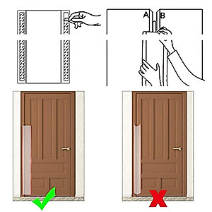 Baby Fingers Door Guard, Antiaging Baby Fingers Door Protector Good Toughness Door Pinch Protector Easy to Install for Home for School(Front Door Matte)