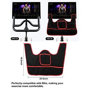 COOLWUFAN Handlebar Sweat Towel for Peloton Bike, Anti-Slippery Soft Handlebar Towel Cover Compatible with Peloton Bike, Handlebar Sweat Towel Mat for Peloton, Accessories for Peloton Bike