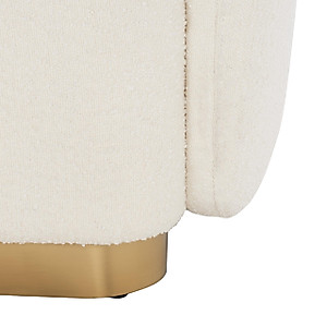 SAFAVIEH Couture Collection Bernard Ivory/Gold Boucle Sofa (Fully Assembled)