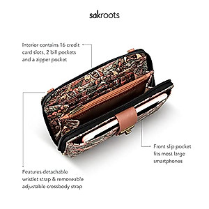 Sakroots Large Coated Canvas Smartphone Crossbody Bag, Sienna Spirit Desert