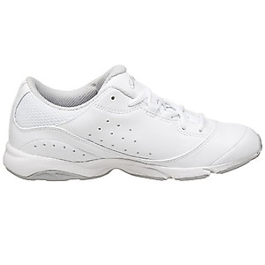 ASICS Women's Cheer 5 Cheerleading Shoe,White/Interchange/Silver,6.5 B US