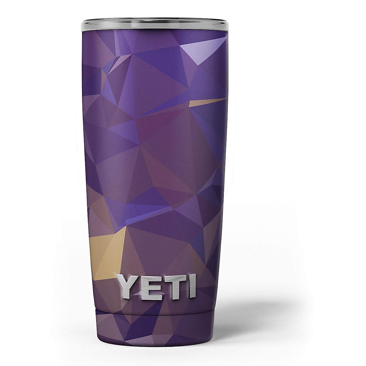 Design Skinz Purple Geometric V12 - Skin Decal Vinyl Wrap Kit Compatible with The Yeti Rambler Cooler Tumbler Cups