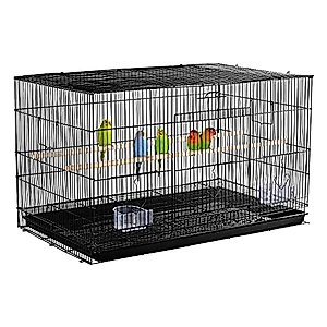 Yaheetech 30'' Length Flight Bird Cage Iron Flight Parrot Cage for Small Parrots Parakeets Cockatiels Budgies Conures Quaker Parrot