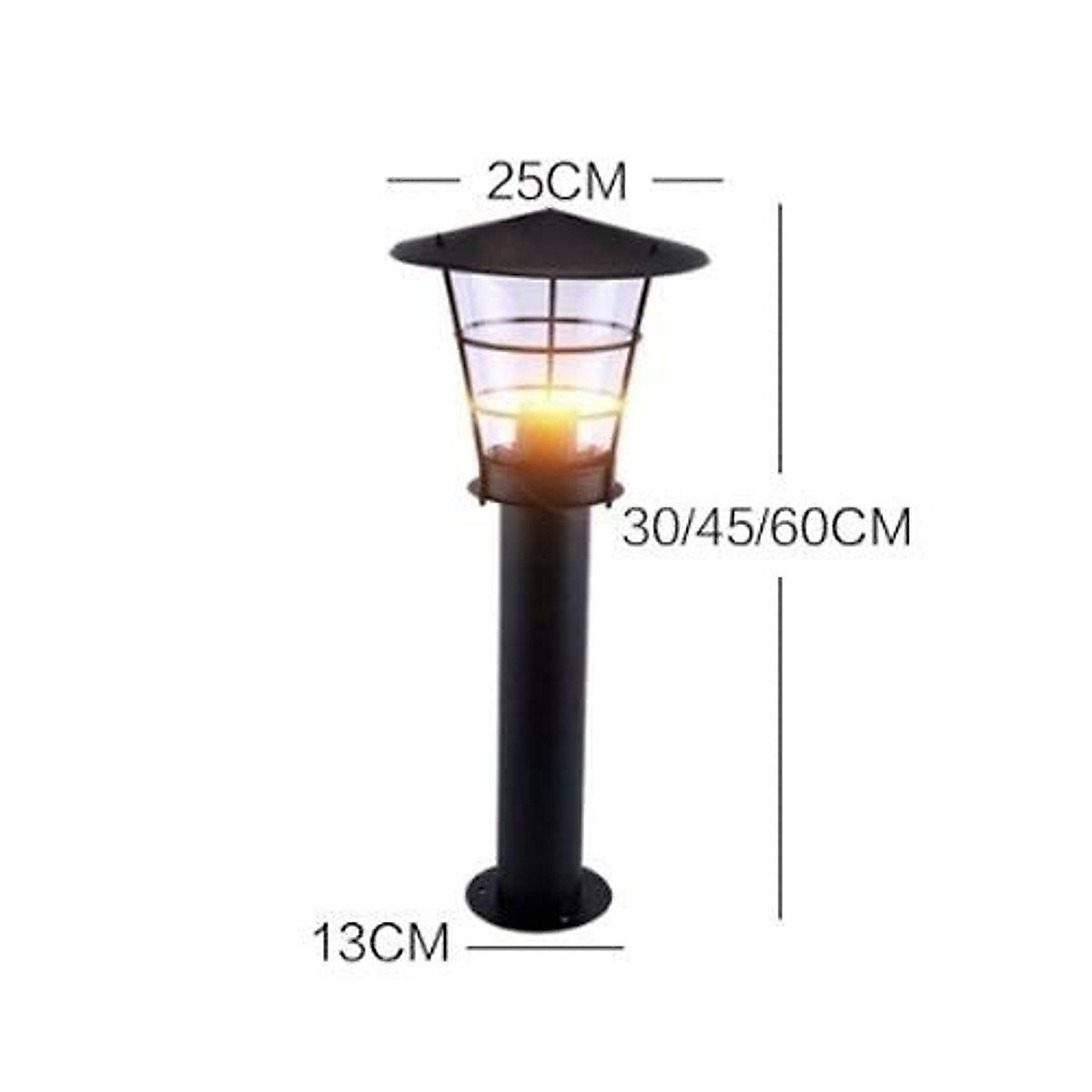 XMFXIAO Outdoor Waterproof Modern Street Light Landscape Light Retro Door Column Post Simple Stainless Steel Lawn Light Garden Light LED Garden Light Home Grass Light