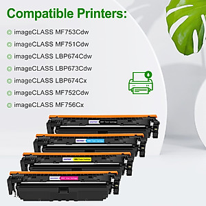 SINOPRINT 069H 069 Toner Cartridge 4-Pack Compatible Replacement for Canon 069H Toner Cartridge for Canon imageCLASS MF753Cdw LBP673cdw LBP674Cdw Series Printer Ink