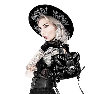 Restyle Coffin Cross Straps Gothic Punk Witch Alternative Crossbody Purse Bag