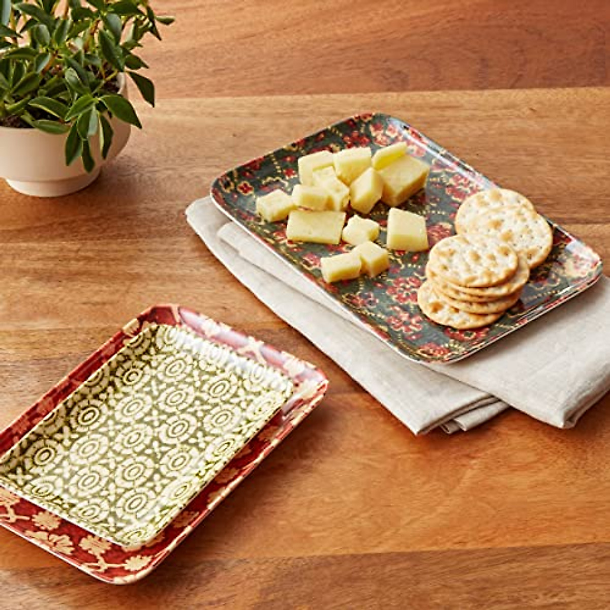 THOMAS PAUL Ex Libris, Asst. of 3 Melamine Tray Set, Multi