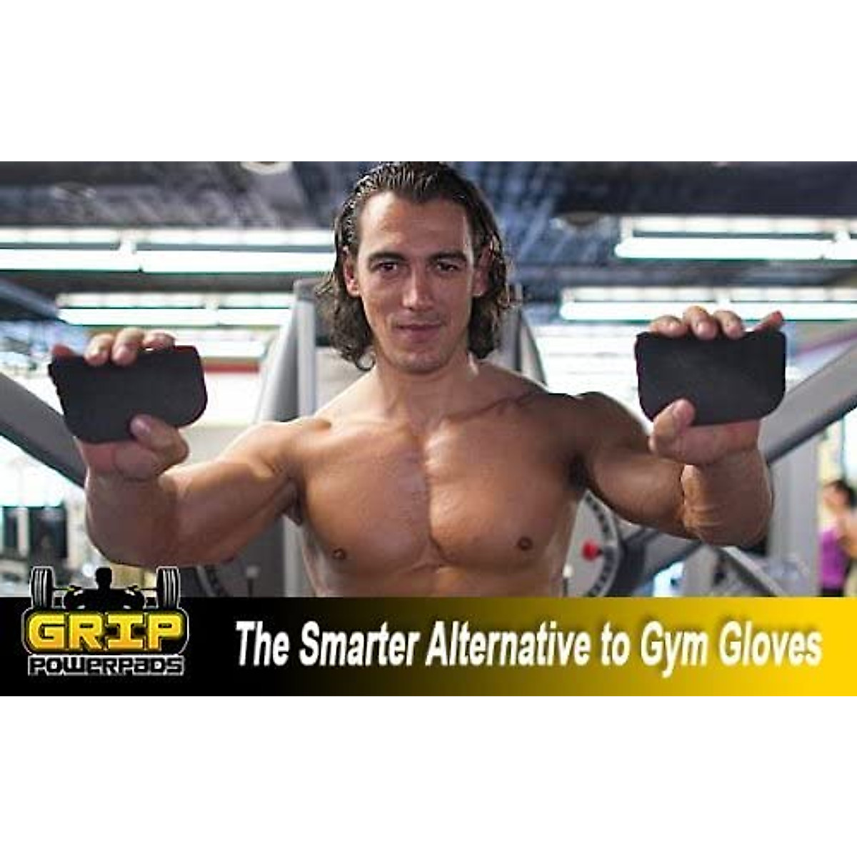 Grip Power Pads Original Lifting Grips The Alternative to Gym Workout Gloves Comfortable & Light Weight Grip Pad for Men & Women That Want to Eliminate Sweaty Hands (Single Pair)