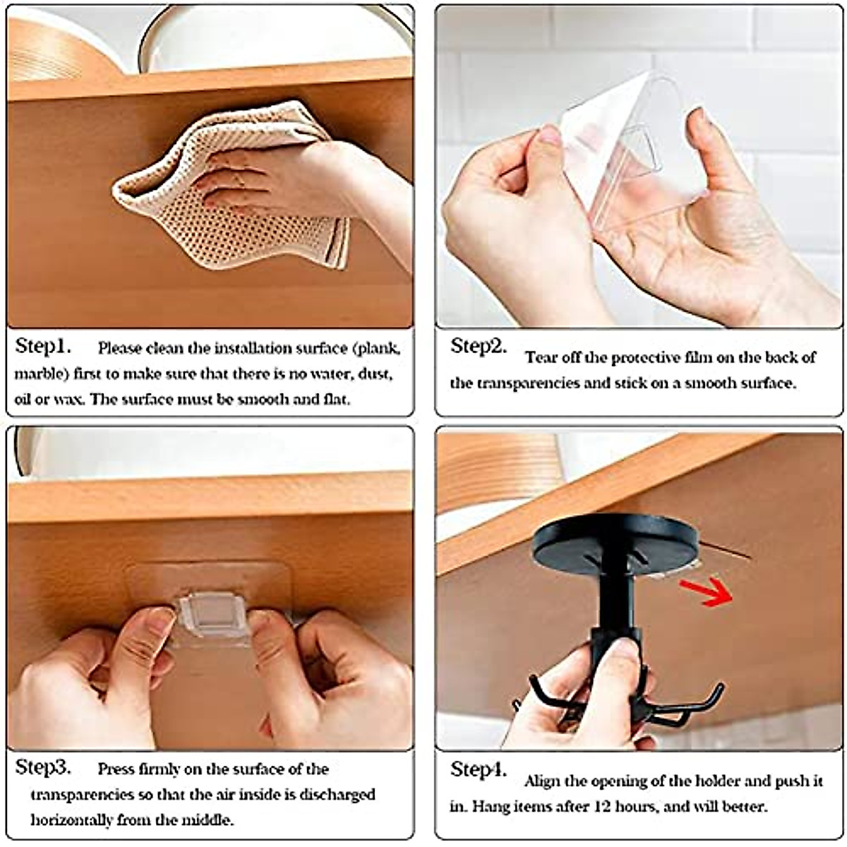 plenday 2 Pack 360° Utensil Holder Hanger Hook with 6 Rotatable Claws top and Wall Mounted Kitchen Cooker Hook