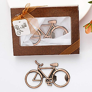 Yuokwer 12pcs Bicycle Bottle Opener for Wedding Party Favor Souvenir Gift,Metal Beer Bottle Opener Party Favors Gifts， Wedding Favors For Guests (Antique Bronze, 12)