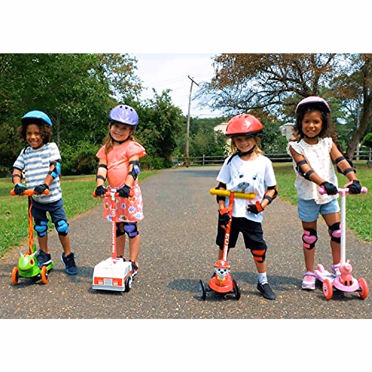 Paw Patrol Chase Self Balancing Scooter - Toddler & Kids Scooter, 3 Wheel Platform, Foot Activated Brake, 75 lbs Weight Limit, for Ages 3 and Up