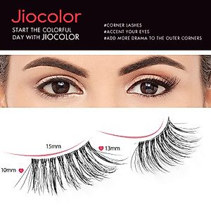 False eyelashes Half Lashes Accent lashes Jiocolor 7 Pairs Half Lashes Natural Look Corner End lash Pack 206