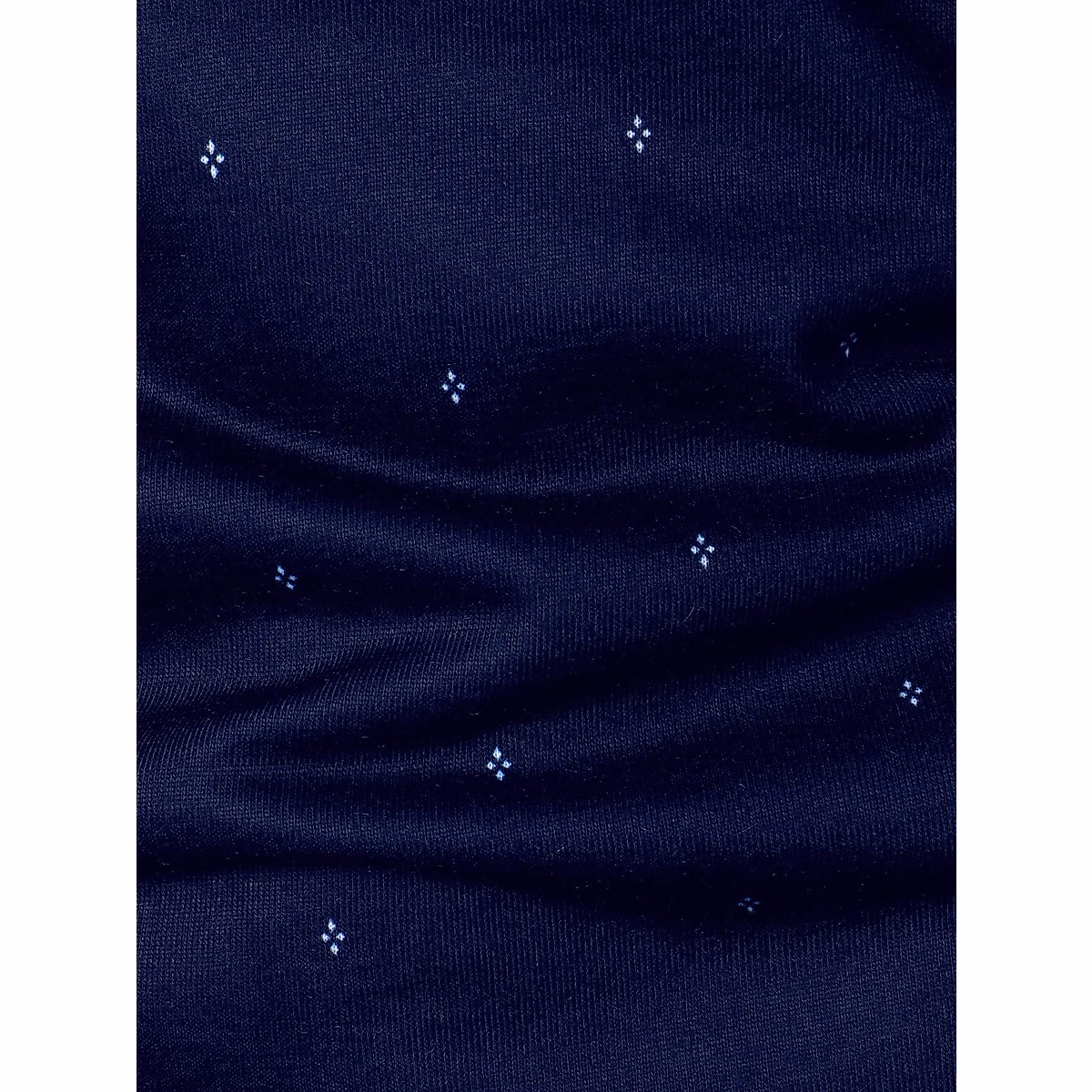 Floerns Men's All Over Print Golf Shirt Short Sleeve Collar Neck Polo Shirt Navy Blue S