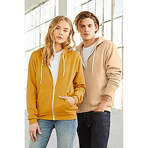 Bella Canvas Poly-Cotton Fleece Full-Zip Hoodie (3739) Deep Heather, M