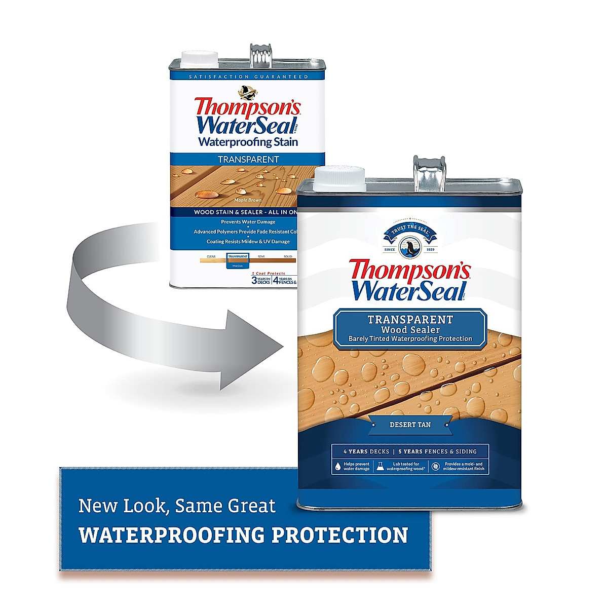 Thompson’s WaterSeal Transparent Waterproofing Wood Stain and Sealer, Desert Tan, 1 Gallon