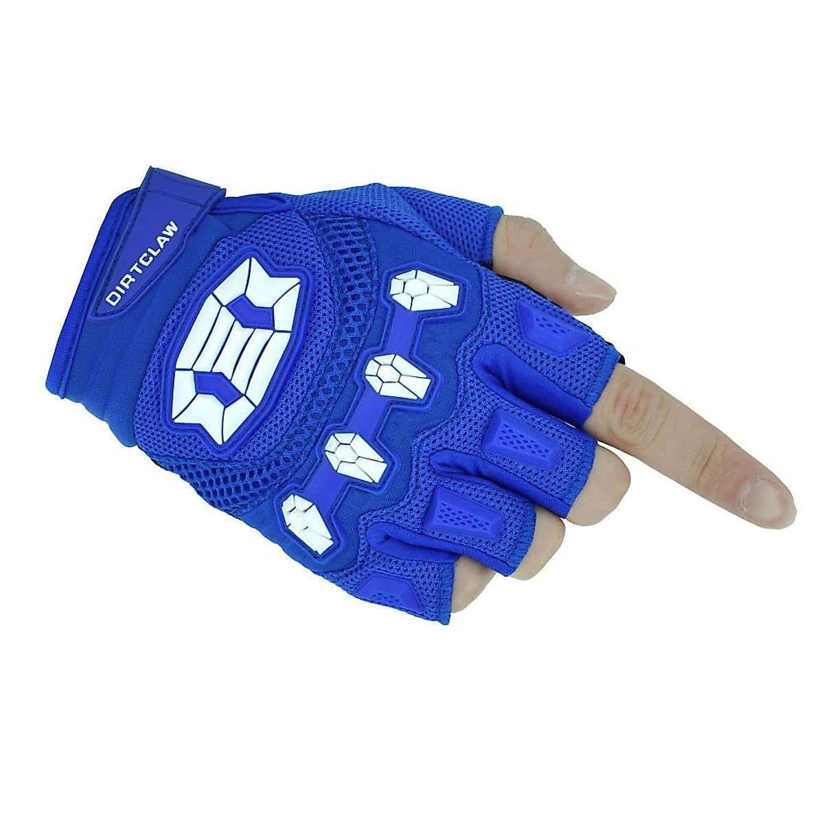Seibertron Adult Dirtclaw Gloves - BMX MX ATV MTB Road Racing Mountain Bike Cycling Gloves Blue L