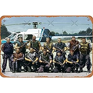 shvieiart Wall Decor Sign - S.T.A.R.S. Alpha Team/Resident Evil/Biohazard Poster - 8X12 Inch Vintage Look Metal Sign,Bar, Man CAVE Art Decoration